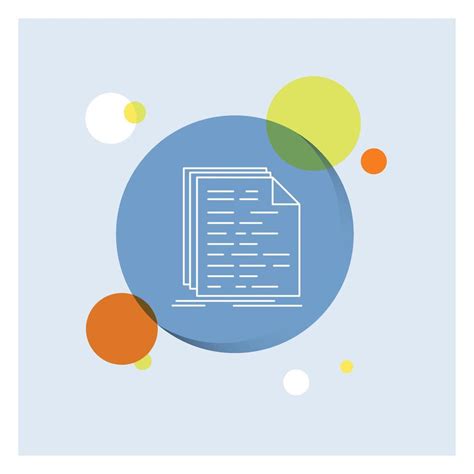 Code Codage Doc Programmation Script Ligne Blanche Icône Cercle Coloré Fond 12922120 Art