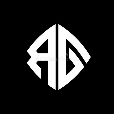 Rg Geometric Monogram Logo Curved Square Style Stock Illustration Illustration Of Graphic