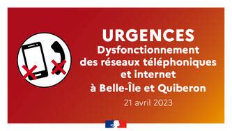 Réseaux téléphoniques et internet Dysfonctionnement à Belle Ile et