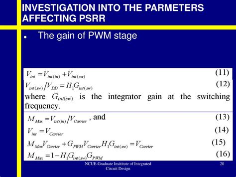 Ppt Modeling And Analysis Of Psrr In Analog Pwm Class D Amplifiers
