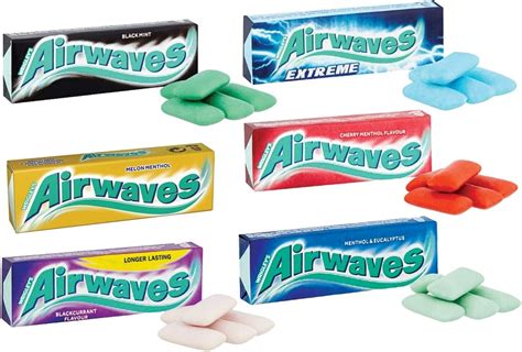 Wrigley's Airwaves Sugar Free Chewing Gum 20 Mixed Pack (6 Flavors ...