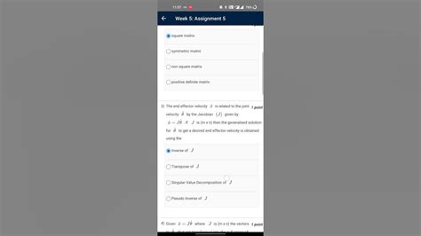 Nptel Advance Robotics Week 5 Assignment Youtube