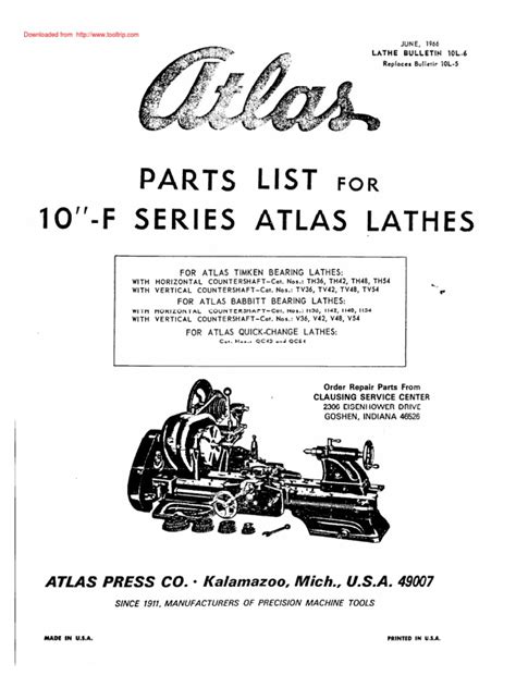 Atlas Lathe Pdf
