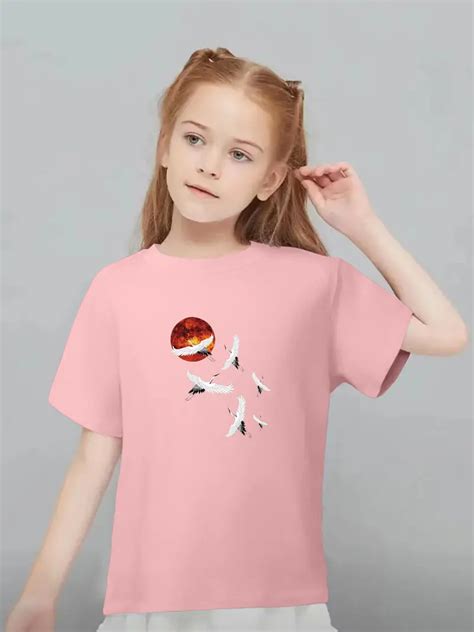 Cartoon Planet Graphic Print Girls Casual 95 Cotton Temu Australia