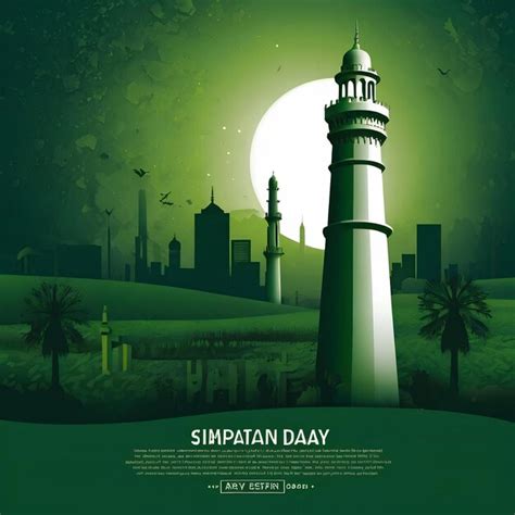 Happy Independence Day Pakistan Abstract Vector Illustration Poster