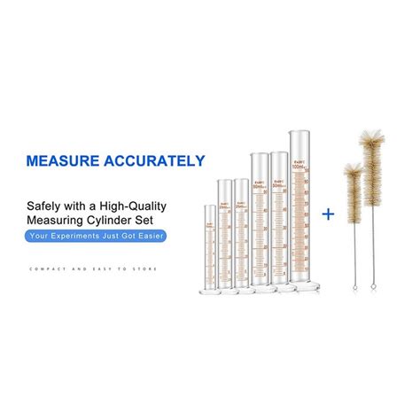 Thick Glass Graduated Measuring Cylinder Set Glass Grandado