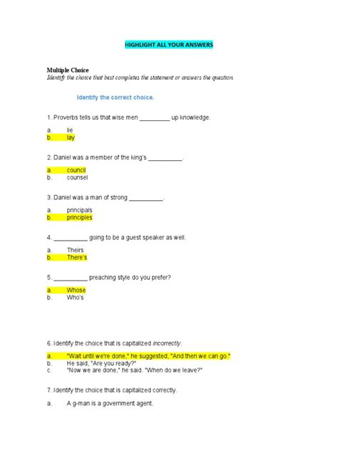 Grammar Test Homonyms Pdf Comma Languages
