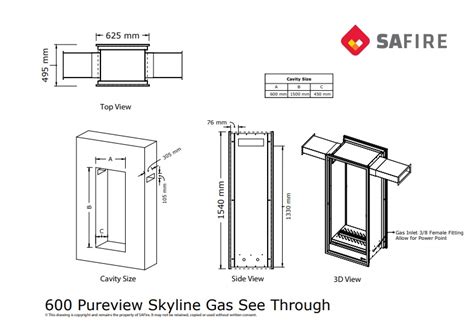 Sa Fire Pureview Skyline 600 See Through Flueless Gas Fireplace Dev On Fire