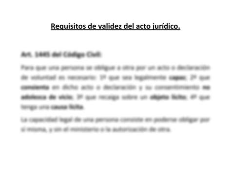 SOLUTION Requisitos De Validez Del Acto Jur Dico Art Studypool