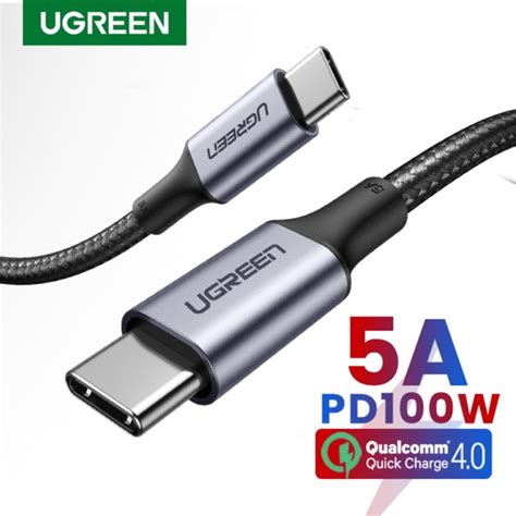 Ugreen 100w Usb C To Usb C Cable 5a Usb Type C 100w Pd Charging Cord