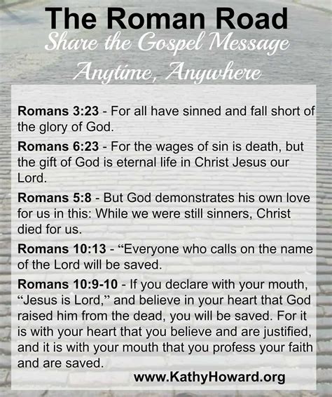 Romans Road To Salvation Printable Kjv Printable Word Searches