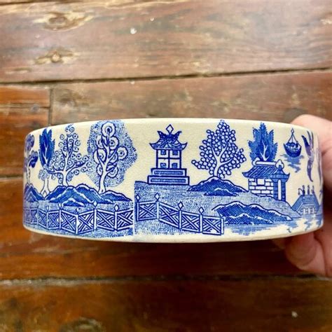 Blue Willow Dining Vintage Condiment Set Blue Willow Base Tray
