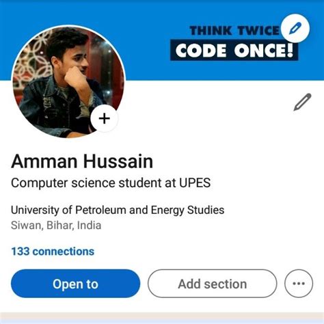 amman hussain on linkedin thankyou coding upes editingvideo