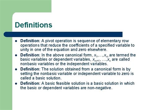 Chapter Simplex Method For Linear Programming ShiShang