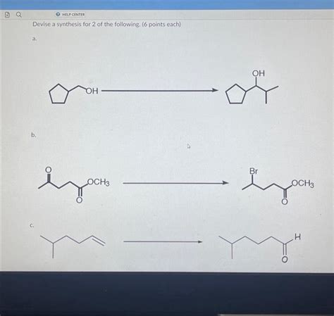 Solved Devise a synthesis for 2 of the following. (6 points | Chegg.com