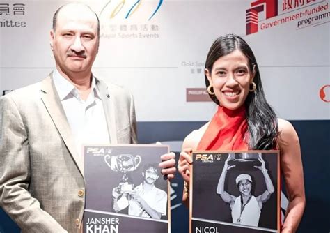 Jansher Khan Nicol David Inducted Into Psa Hall Of Fame As Squash Legend