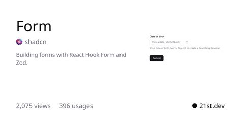 Form Community Components 21stdev The First Vibe Crafting Tool