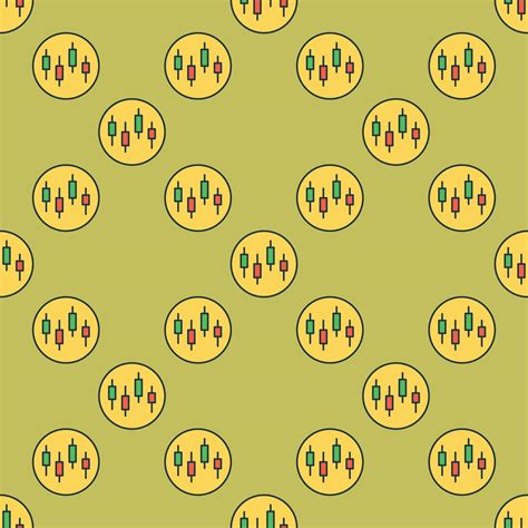 Crypto Candlestick Charts In Circle Technical Analysis Colored Seamless