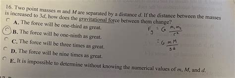 Solved Two Point Masses M ﻿and M ﻿are Separated By A