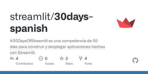 30days Spanish Content Day4 Md At Master · Streamlit 30days Spanish · Github