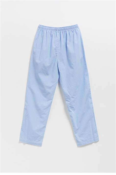 깅엄 포플린 롱 슬립 세트 Blue 감도 깊은 취향 셀렉트샵 29cm