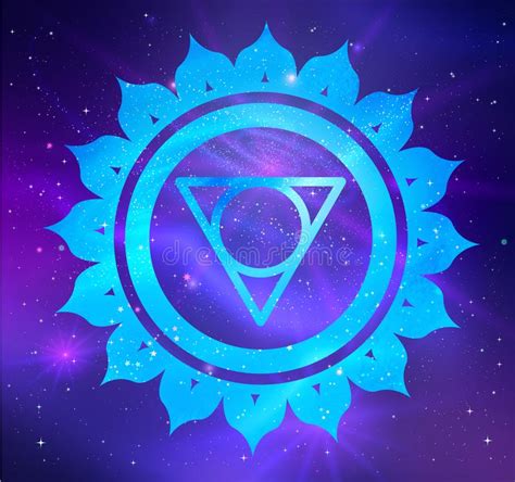 Ejemplo Del Vector Del Chakra De Vishuddha Ilustración Del Vector