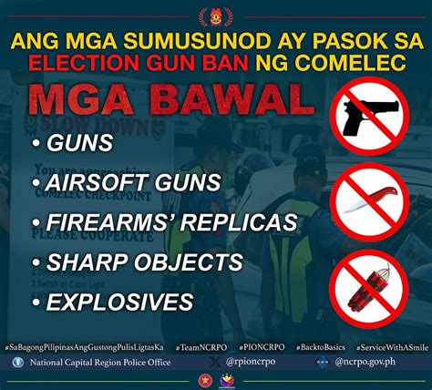 Mm Police Reminds Public Of Banned Items During Election Period
