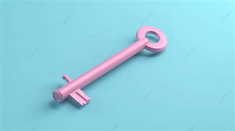 밝은 파란색 배경에 분홍색 키의 파스텔 완벽 미니멀리즘 3d 렌더링 안전한 열쇠 터놓다 배경 일러스트 및 사진 무료
