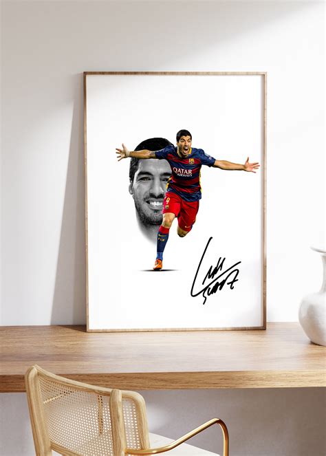 Luis Suarez Poster Suarez Wall Art Football Poster Football T Luis Suarez Soccer Wall Art
