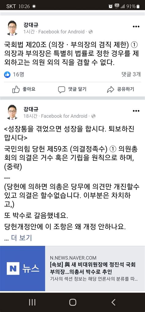 비데위원장 정진석 직무정지는 국회법 겸직금지위반으로 걸듯 정치 시사 에펨코리아