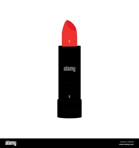 Red Lipstick Symbol Flat Minimalist Vector Illustration Symbol Stock