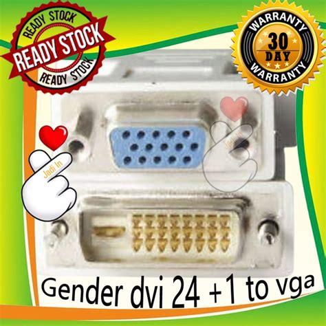 Jual Konektor Converter Dvi D Male To Vga Female Gender Dvi Kota Bandung Jadi In