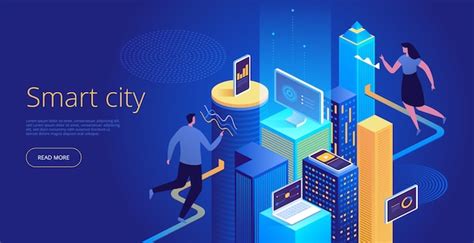 Premium Vector Isometric Vector Concept Of Smart City Or Intelligent