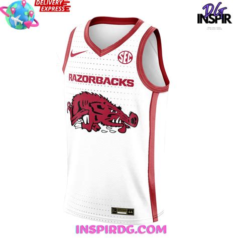 Arkansas Razorbacks New Version 2024 White Basketball Jersey Inspirdg