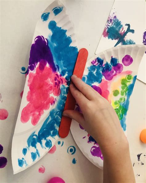 Create Cute Paper Plate Butterflies With Dot Markers Glitter On A Dime