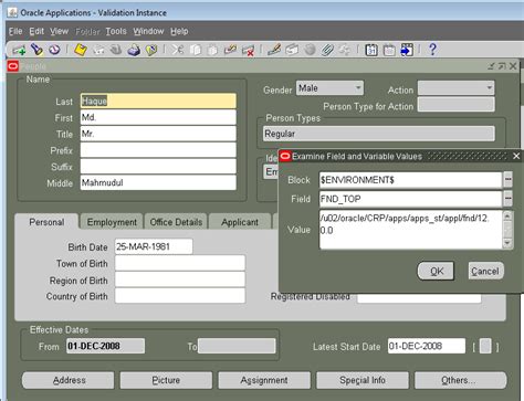 Oracle Hrms World Usage Of Help Diagnostics In Ebs