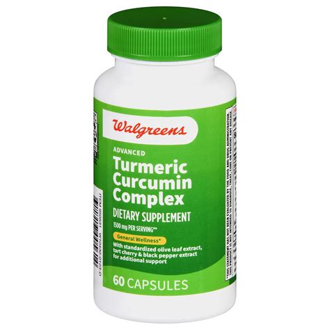 Walgreens Advanced Turmeric Curcumin Complex 1500 Mg Capsules 30 Days