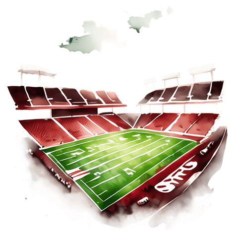 American Football Watercolor Stadium Graphic · Creative Fabrica