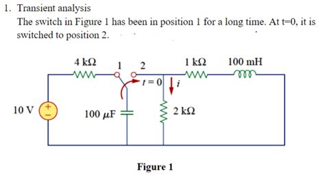 Solved Transient Analysis The Switch In Figure Has Been Chegg