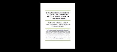 Chilesustentable Diagnóstico Reforma Al Sistema De Evaluación De