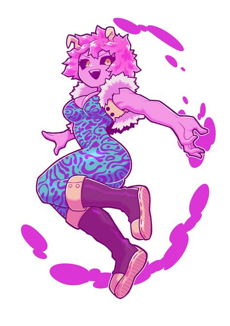 Emuryu1530 Ashido Mina Boku No Hero Academia Highres 1girl Breasts