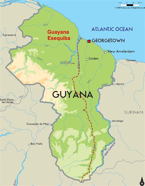 map of guyana roadmap terrain map 2023 artofit