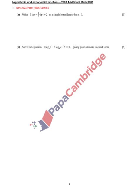 Logarithmic And Exponential Functions Guide Pdf