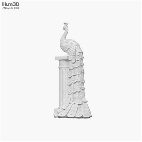 Peacock Statue 3d Model Download Sculptures On