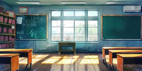 Contemporary Classroom School Background High Detailed Plain