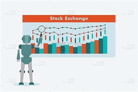 机器人用放大镜观察图形