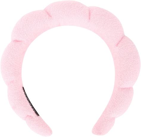 Araluky Pink Spa Headband For Washing Face Puffy Sponge