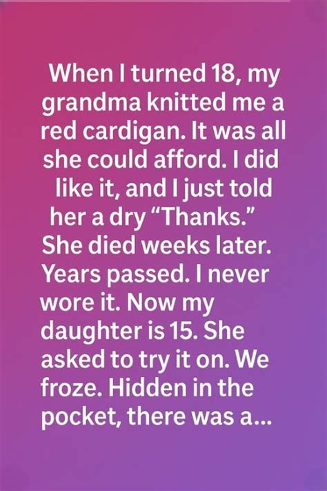 The Red Cardigan A Silent Message Of Love Passed Down Through Generations Teknoamca