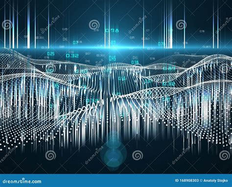 Abstract Futuristic Concept Of Predictive Analysis Big Data Quantum Virtual Cryptography
