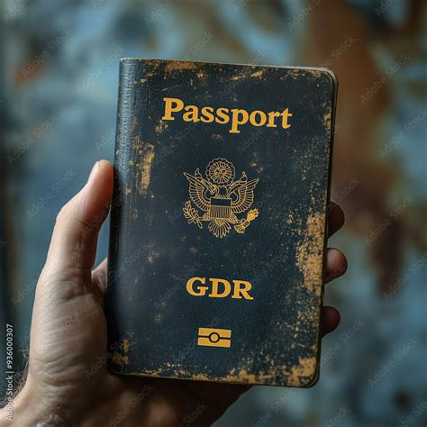 Passport Pass Passport Reisepass Alt Antik Retro Lappen Gdr Ddr Deutsche Demokratische Republik